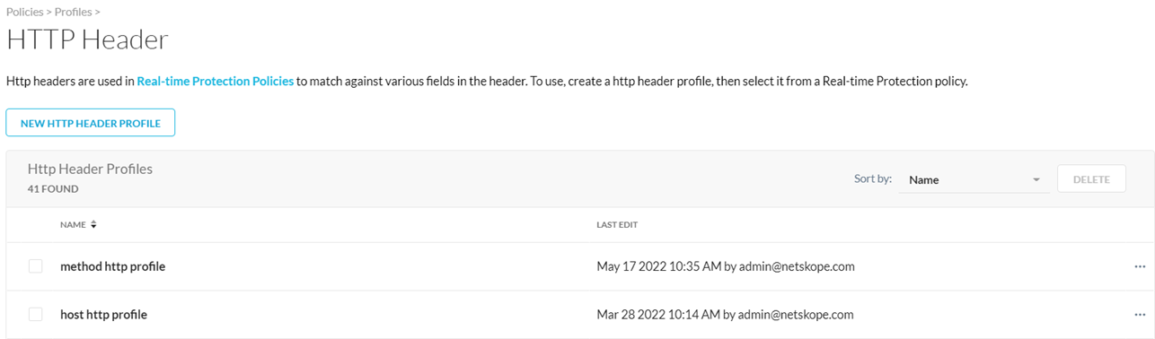 HTTP Header Profile - Netskope Knowledge Portal