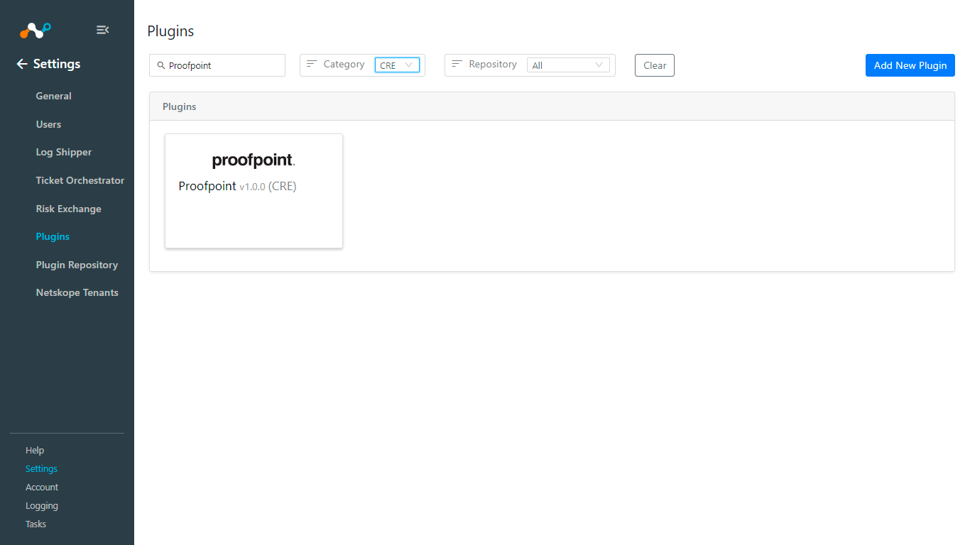 Proofpoint Plugin for User Risk Exchange - Netskope Knowledge Portal