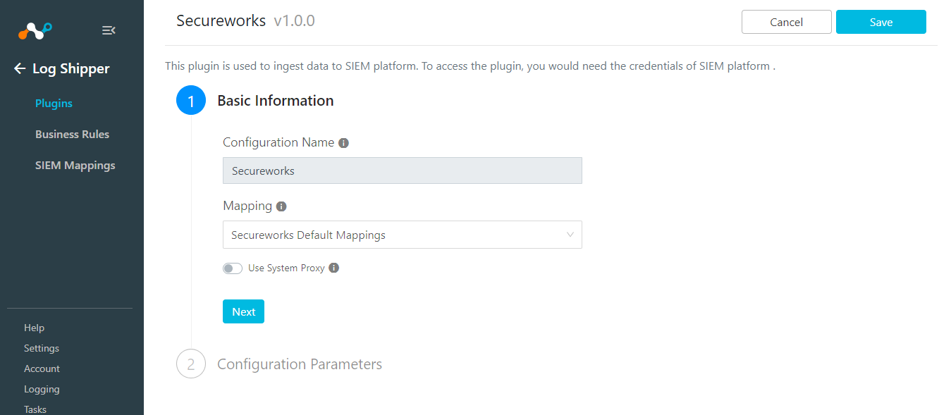 Secureworks Plugin for Log Shipper - Netskope Knowledge Portal