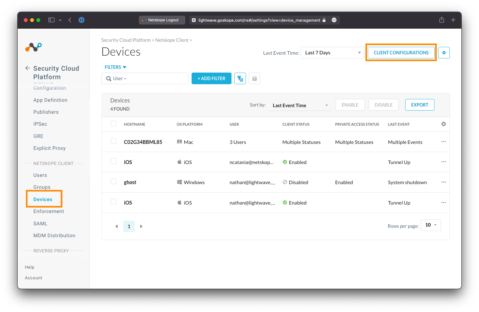 Configure Netskope Client Settings - Netskope Knowledge Portal