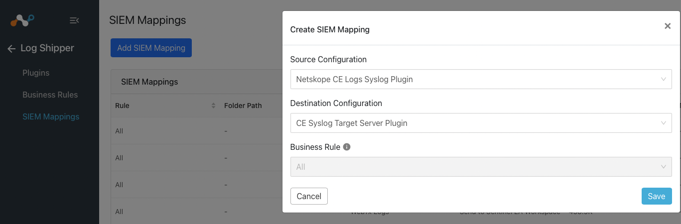 Syslog Plugin for Log Shipper - Netskope Knowledge Portal