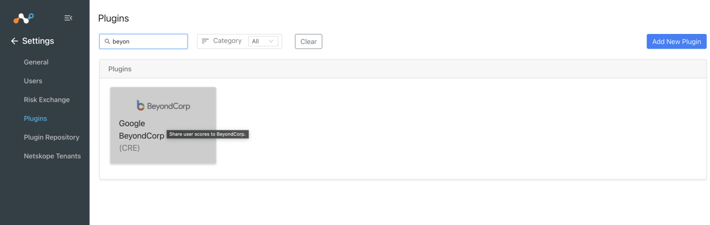 BeyondCorp Plugin for User Risk Exchange - Netskope Knowledge Portal