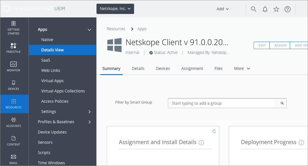 Deploy Client on Windows Using VMware Workspace ONE - Netskope Knowledge Portal