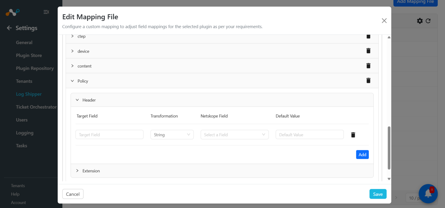Log Shipper Module - Netskope Knowledge Portal