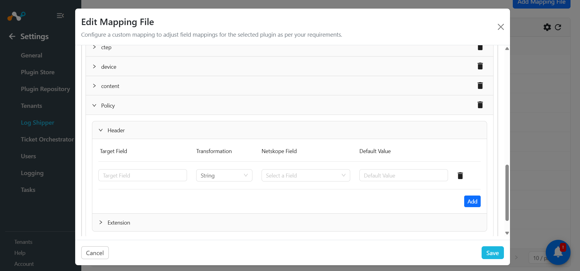 Log Shipper Module - Netskope Knowledge Portal