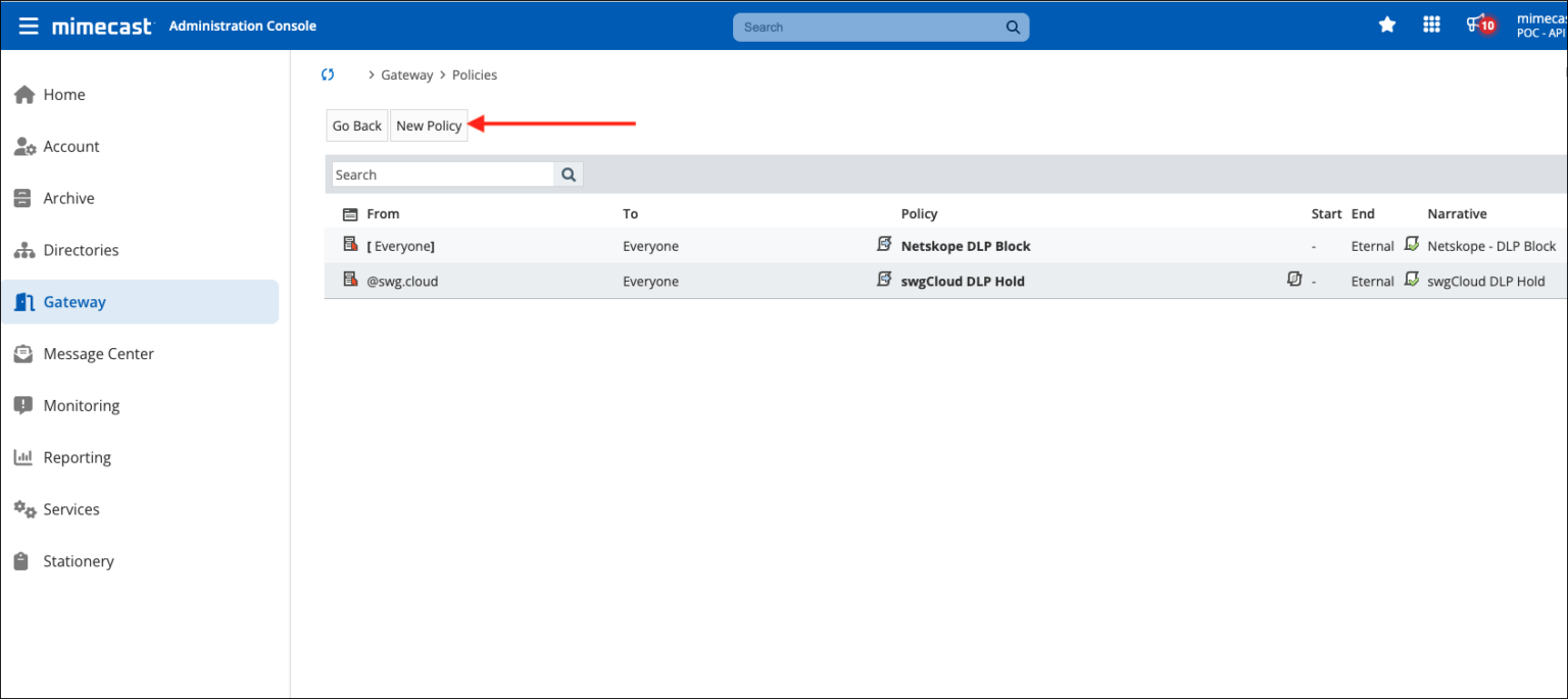Mimecast and Netskope DLP Configuration - Netskope Knowledge Portal