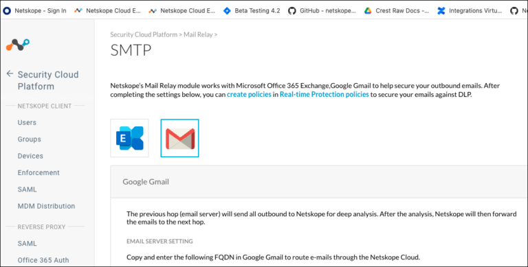 Mimecast and Netskope DLP Configuration - Netskope Knowledge Portal