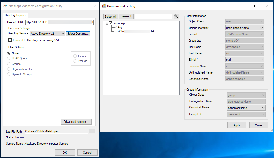 Configure Directory Importer - Netskope Knowledge Portal