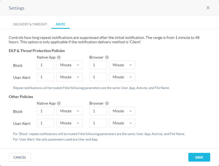 Policy Notification Templates - Netskope Knowledge Portal