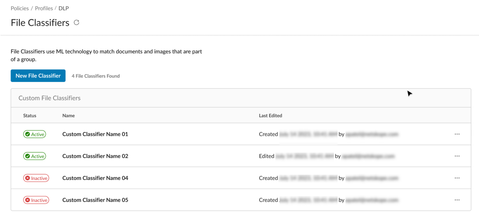 File Classifiers - Netskope Knowledge Portal