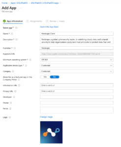 Deploy Client on iOS Using Intune - Netskope Knowledge Portal