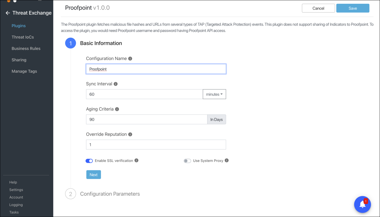 Proofpoint Plugin for Threat Exchange - Netskope Knowledge Portal