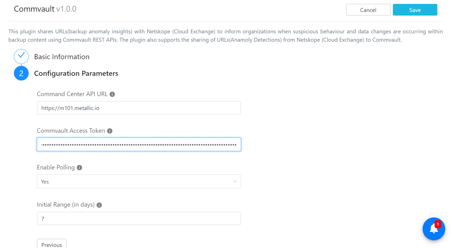 Commvault Plugin for Threat Exchange - Netskope Knowledge Portal