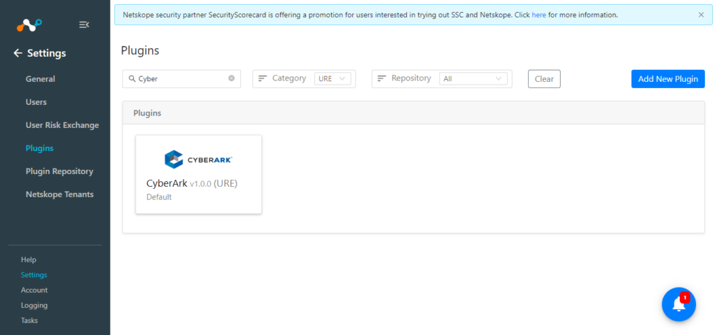 CyberArk Plugin for User Risk Exchange - Netskope Knowledge Portal