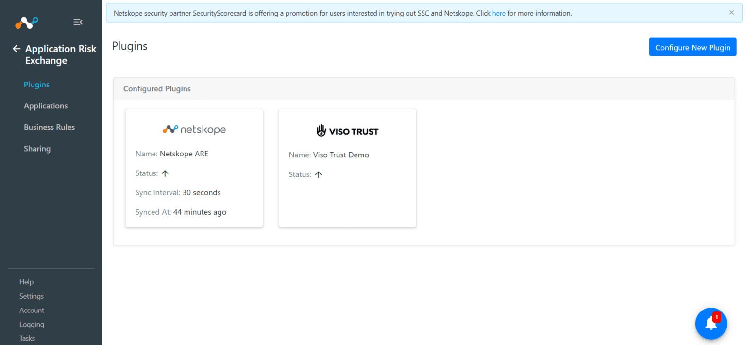 Viso Trust Plugin for Application Risk Exchange - Netskope Knowledge Portal