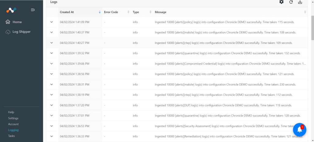 Google Chronicle Plugin for Log Shipper - Netskope Knowledge Portal