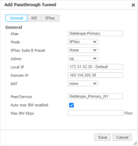 Netskope IPSec with Aruba EdgeConnect SD-WAN - Netskope Knowledge Portal