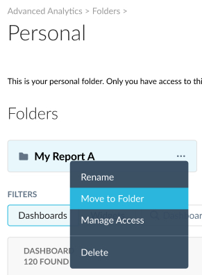 Sharing Advanced Analytics Personal Folders - Netskope Knowledge Portal