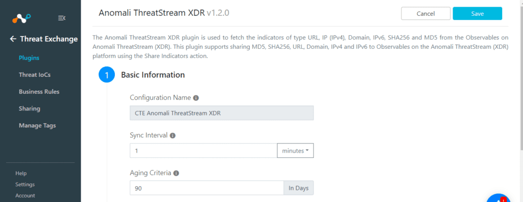 Anomali ThreatStream XDR Plugin for Threat Exchange - Netskope Knowledge Portal