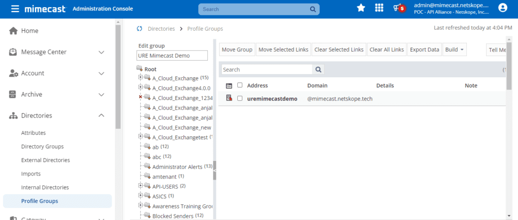 Mimecast Plugin for User Risk Exchange - Netskope Knowledge Portal