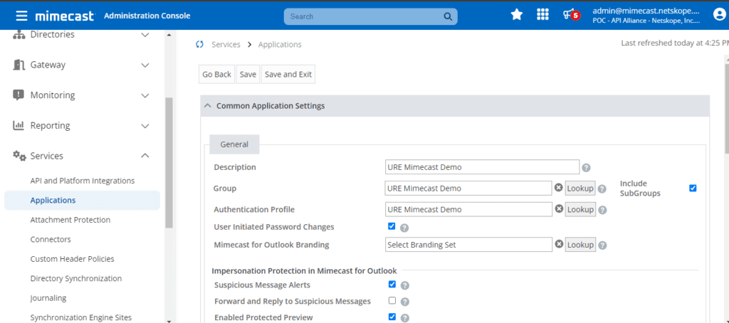 Mimecast Plugin for User Risk Exchange - Netskope Knowledge Portal