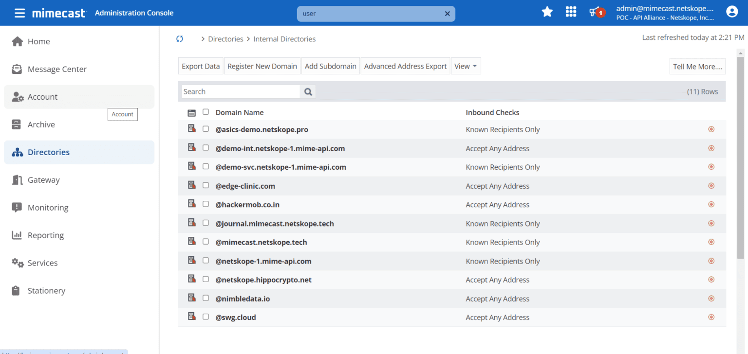 Mimecast Plugin for User Risk Exchange - Netskope Knowledge Portal