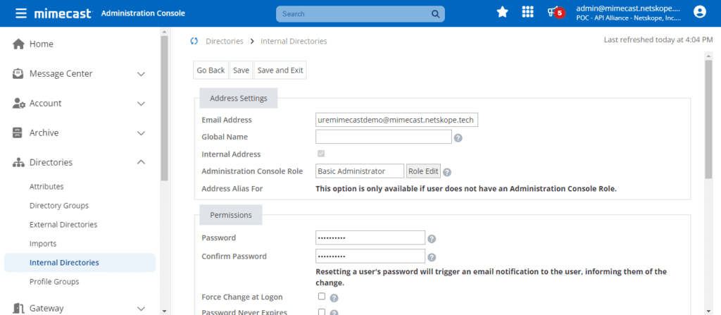 Mimecast Plugin for User Risk Exchange - Netskope Knowledge Portal