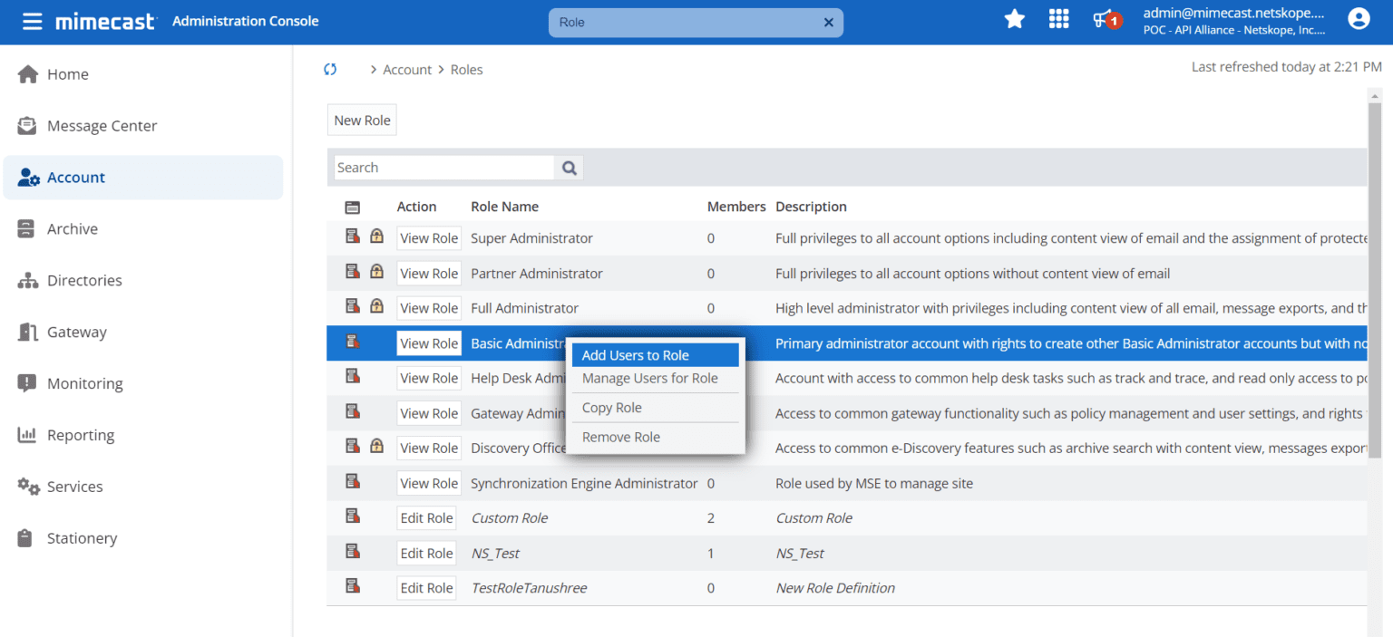 Mimecast Plugin for User Risk Exchange - Netskope Knowledge Portal