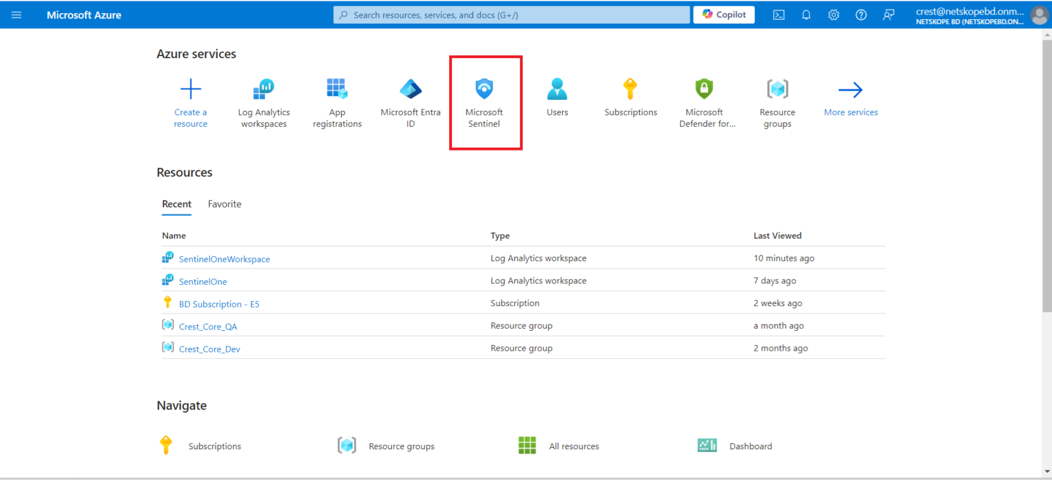 Microsoft Sentinel Plugin for Log Shipper - Netskope Knowledge Portal