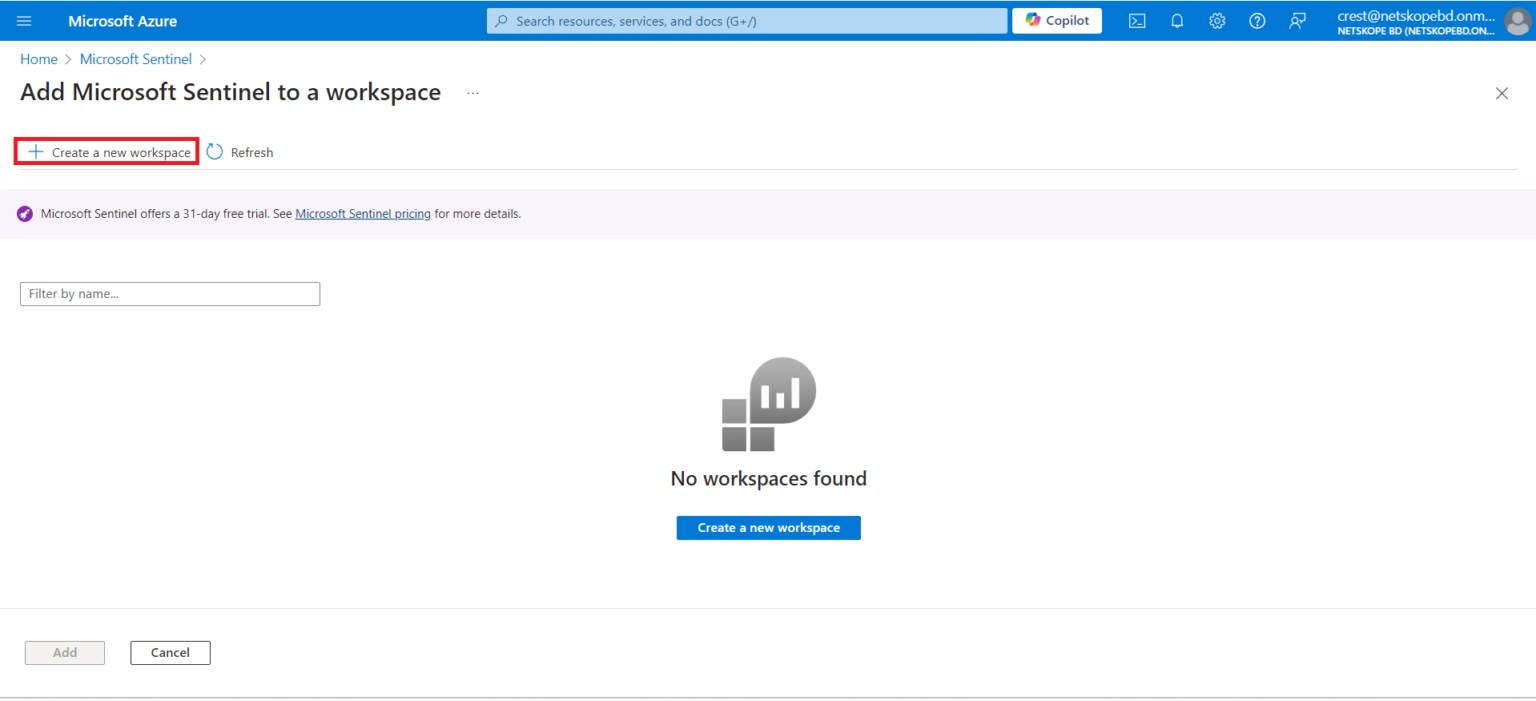 Microsoft Sentinel Plugin for Log Shipper - Netskope Knowledge Portal