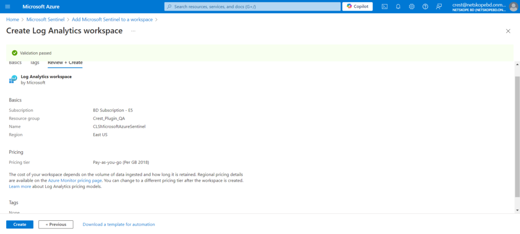 Microsoft Sentinel Plugin for Log Shipper - Netskope Knowledge Portal