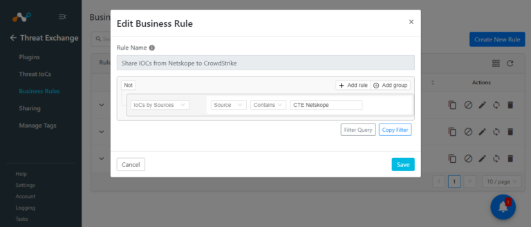 CrowdStrike Plugin for Threat Exchange - Netskope Knowledge Portal