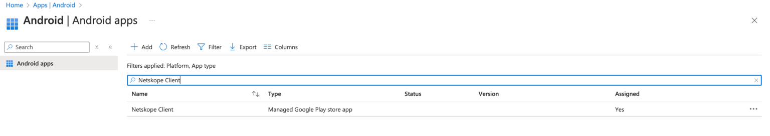 Deploy Client On Android Using Intune - Netskope Knowledge Portal