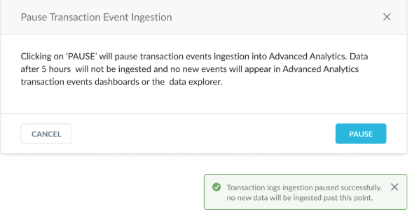 Advanced Analytics Pause/Resume Transaction Events - Netskope Knowledge Portal