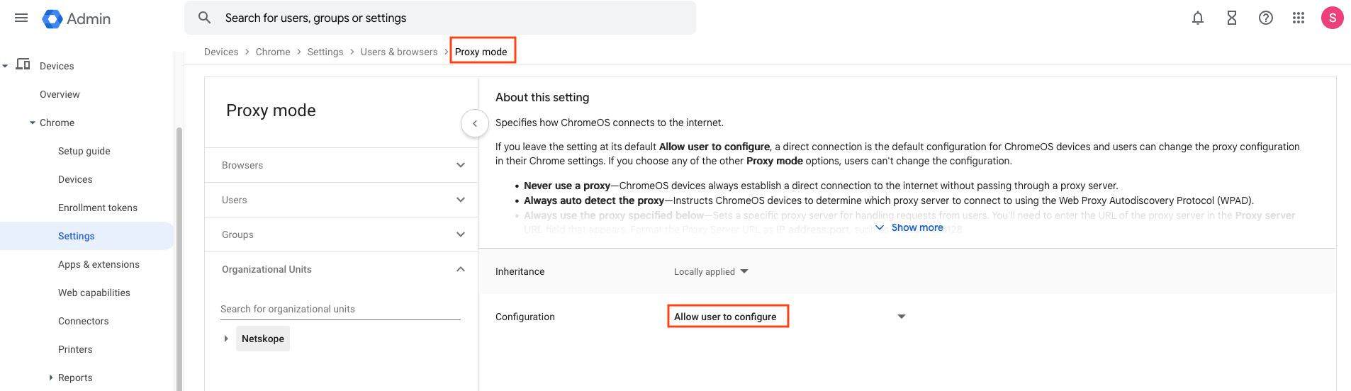 Cloud Explicit Proxy for Chromebooks - Netskope Knowledge Portal
