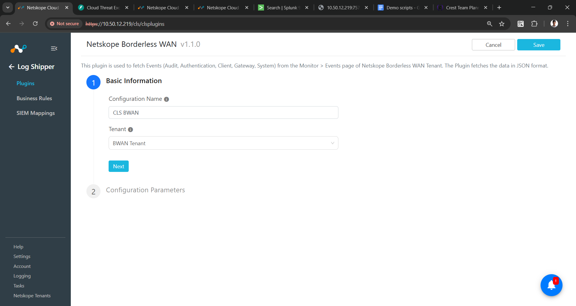 Netskope Borderless WAN Plugin for Log Shipper - Netskope Knowledge Portal
