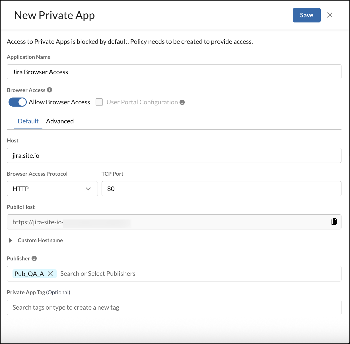 Configure Browser Access for Private Apps - Netskope Knowledge Portal