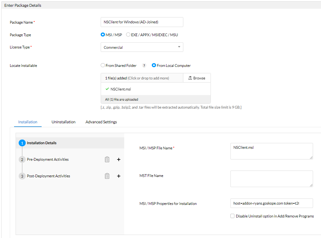 Deploy Netskope Client with Endpoint Central on Windows - Netskope ...