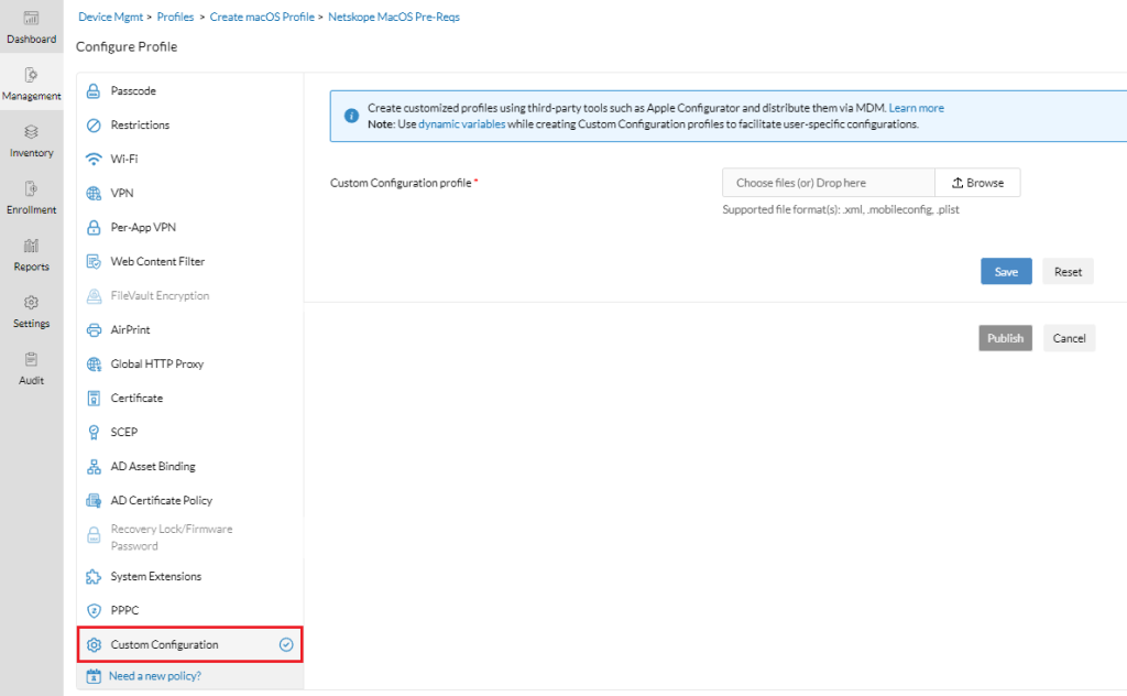 Deploy Netskope Client with Endpoint Central on MacOS - Netskope ...