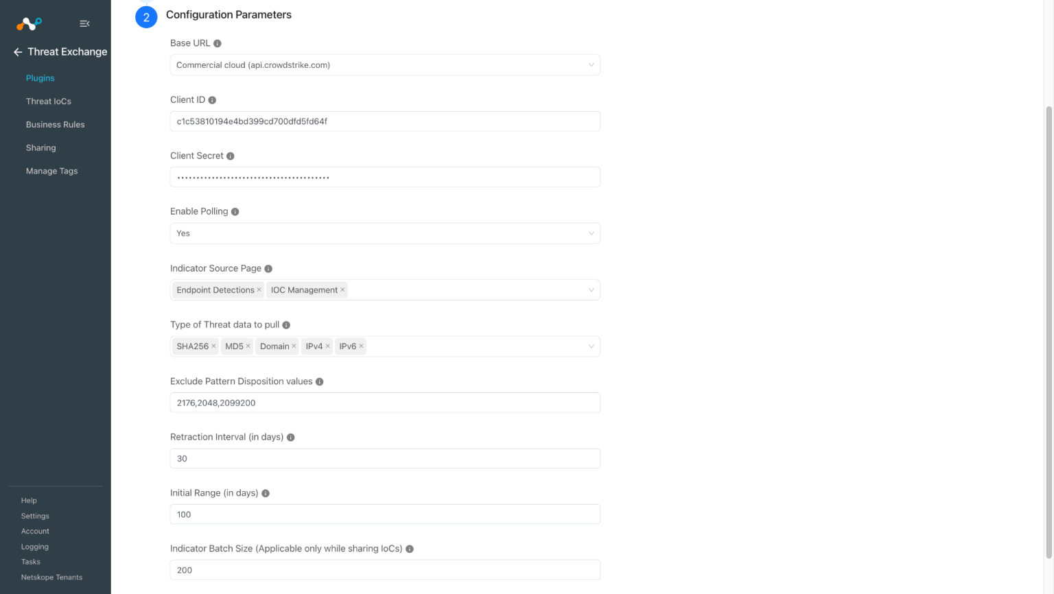 CrowdStrike Plugin for Threat Exchange - Netskope Knowledge Portal
