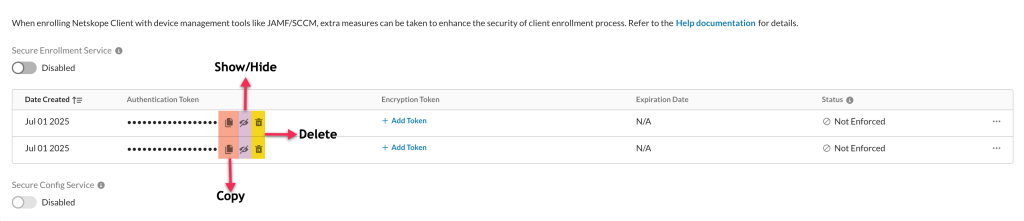 Enrollment Token Management - Netskope Knowledge Portal
