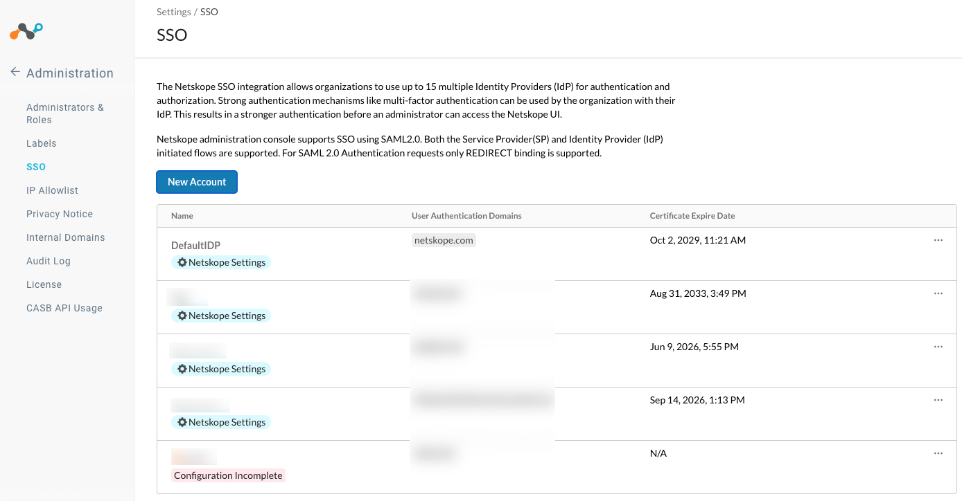 Multiple IdP Support for Netskope SSO - Netskope Knowledge Portal