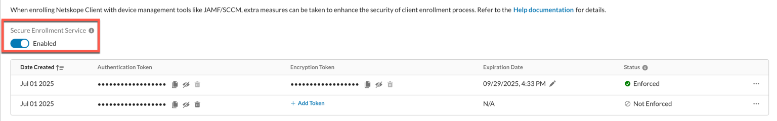 Enrollment Token Management - Netskope Knowledge Portal